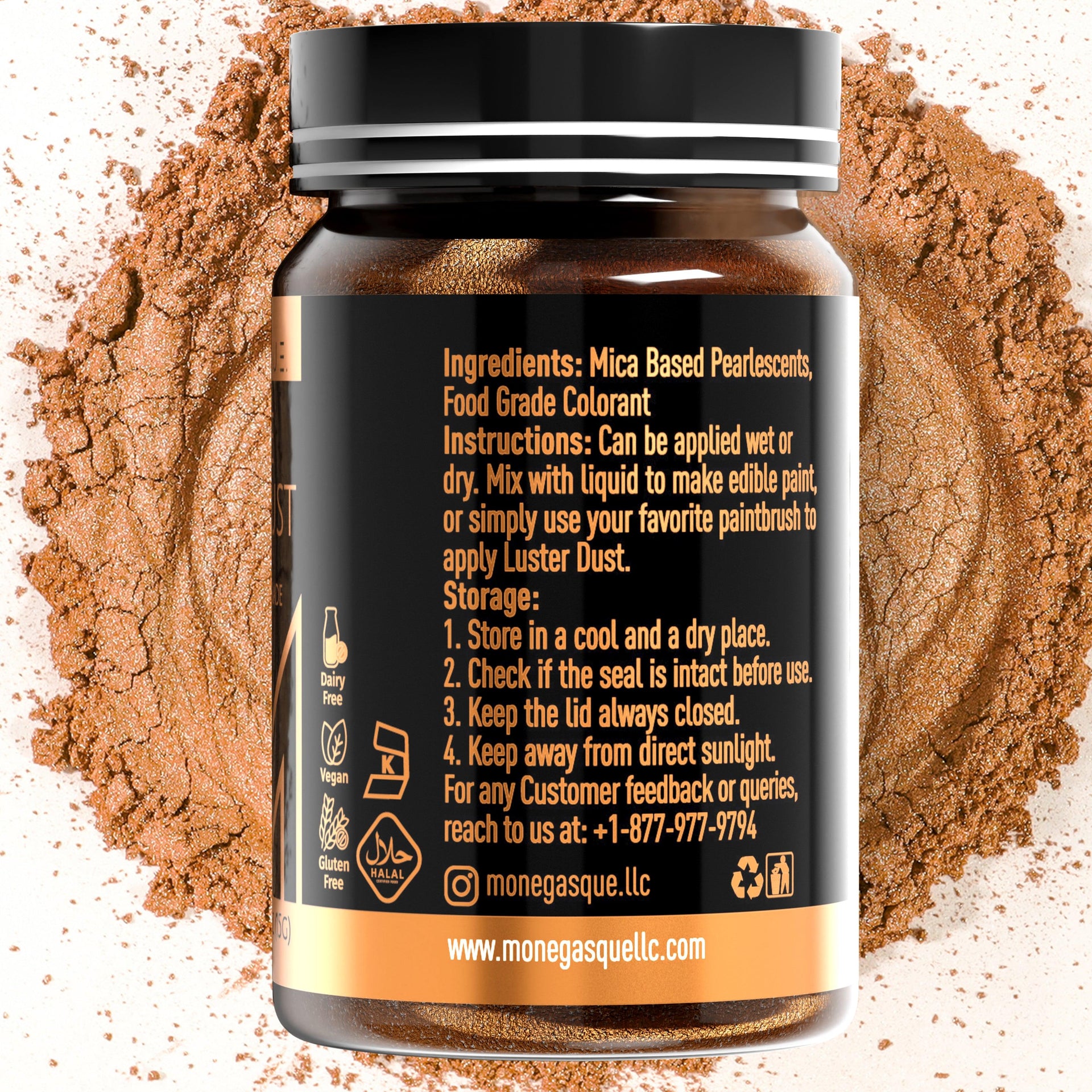 Premium Edible Luster Dust for Baking & Cocktails | MONÉGASQUE