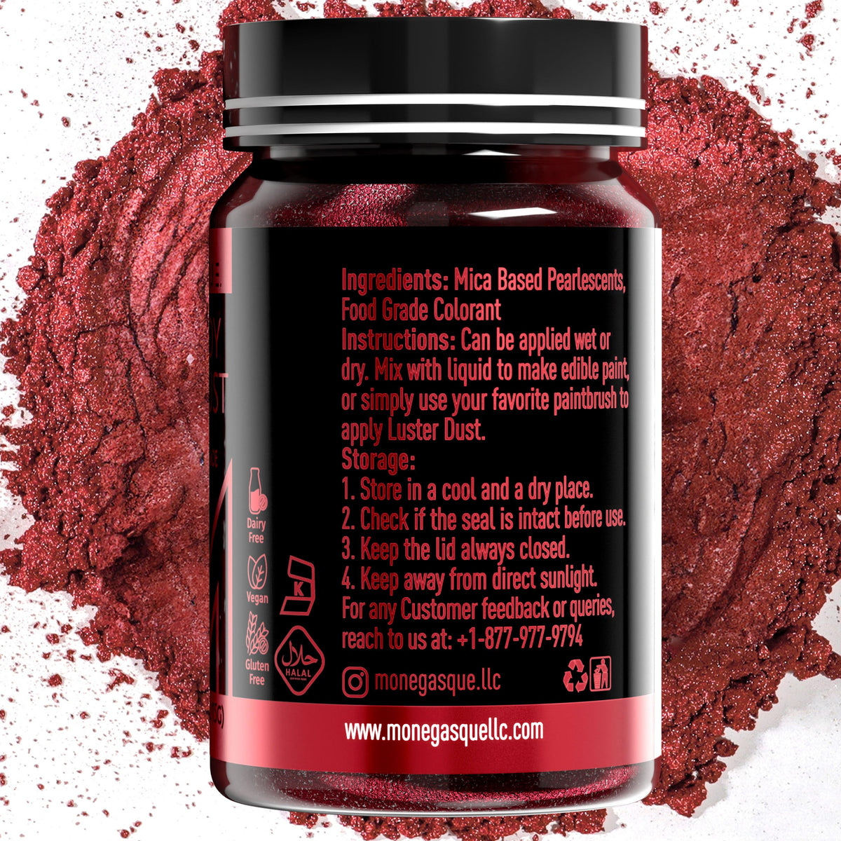 Premium Edible Luster Dust for Baking & Cocktails | MONÉGASQUE