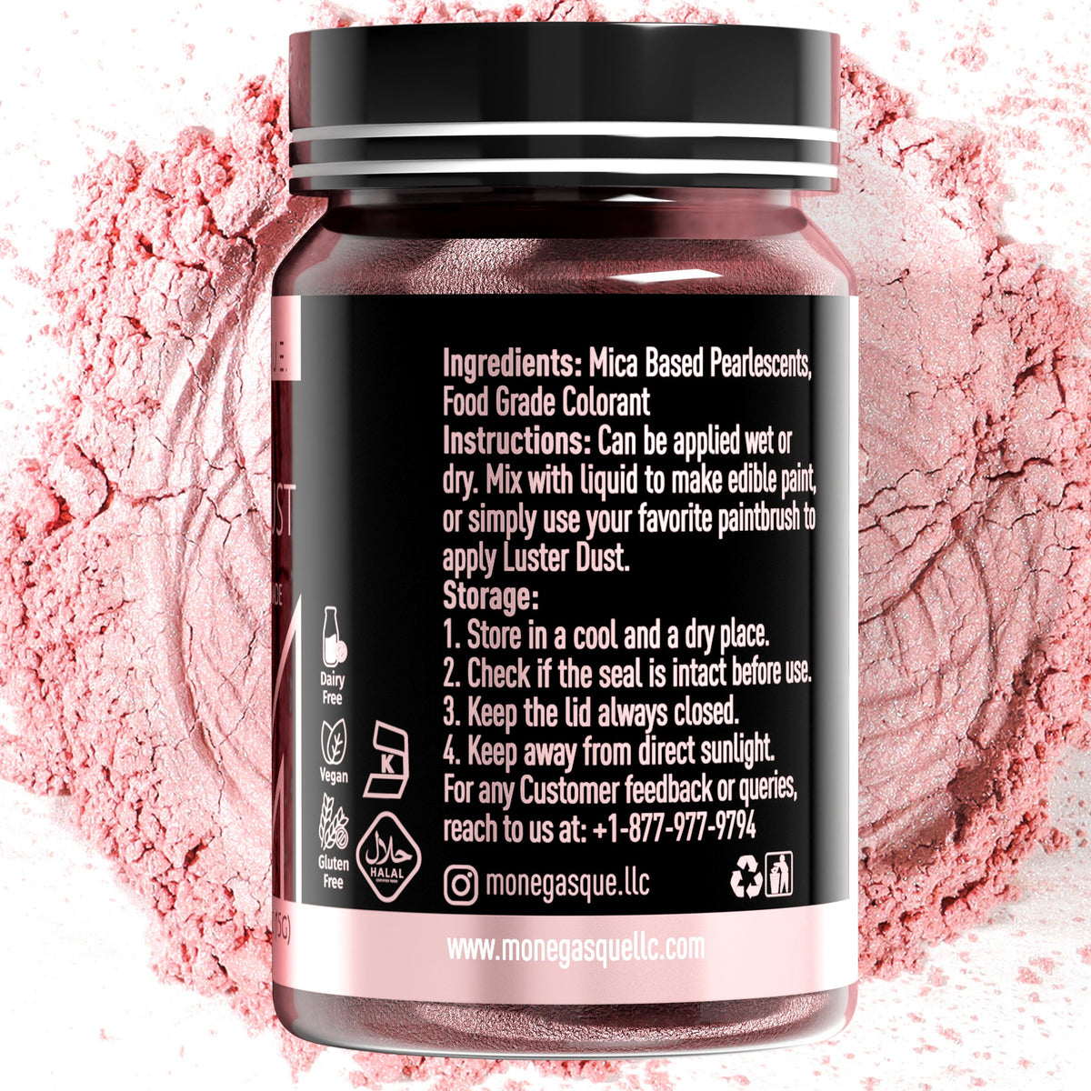 Premium Edible Luster Dust for Baking & Cocktails | MONÉGASQUE